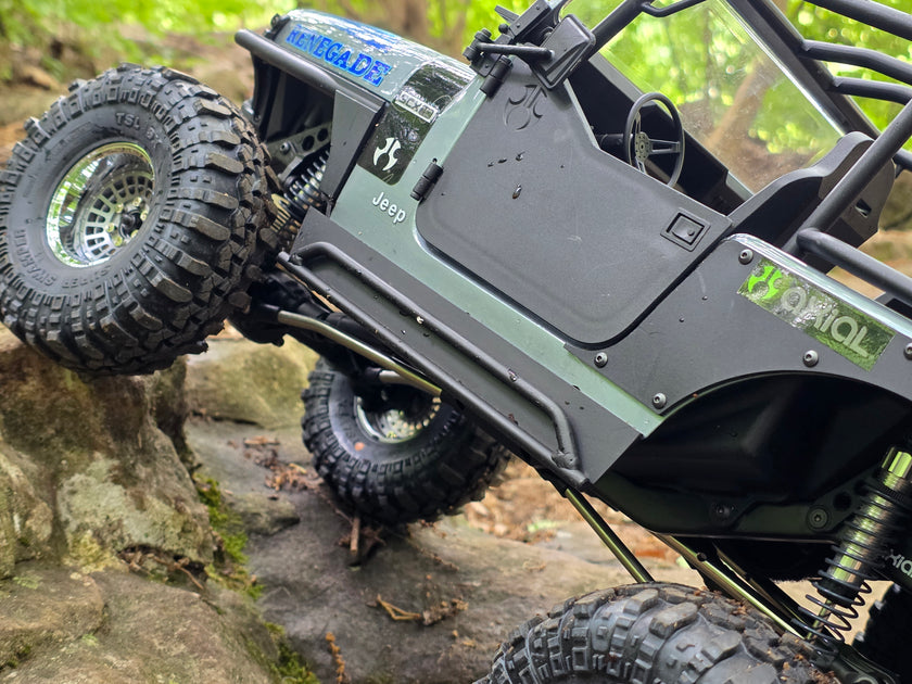 Adjustable, Bolt-On Double Bar Rock Sliders for Axial Racing SCX10 III ...